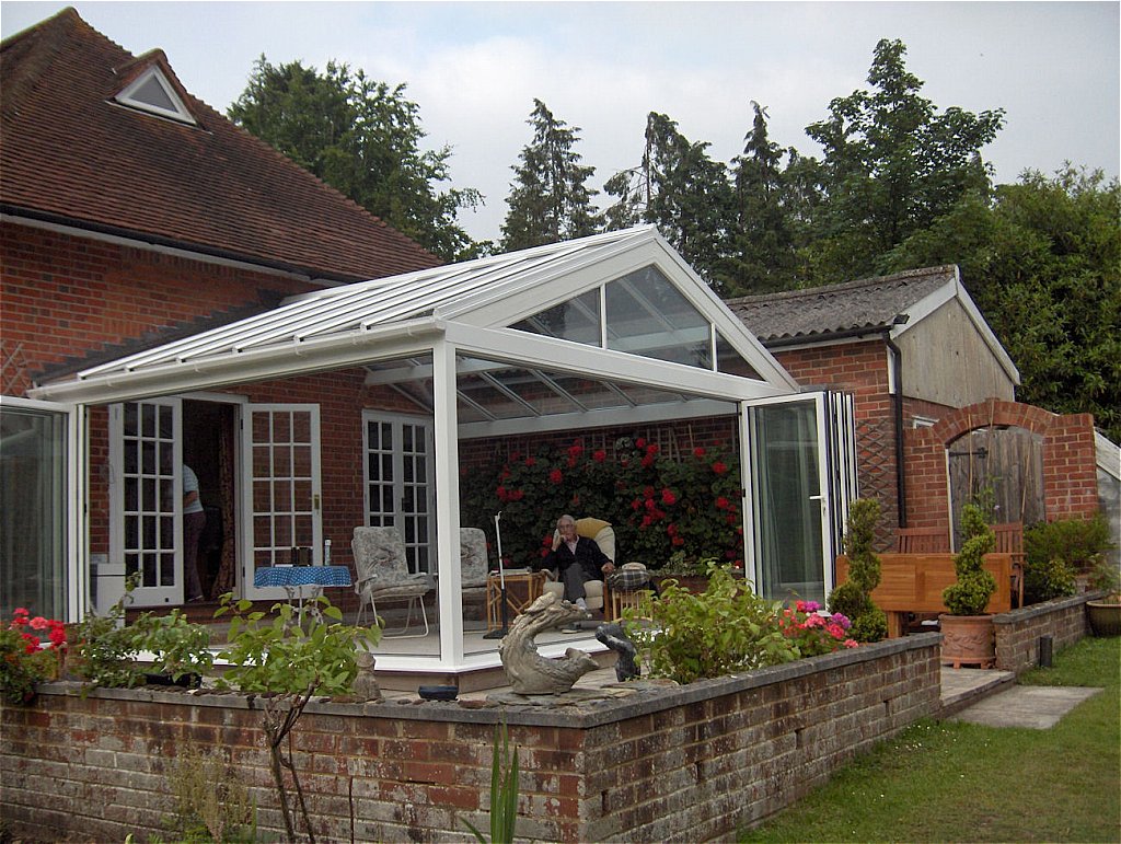 Bi-Folding Doors both side of a Conservatory
